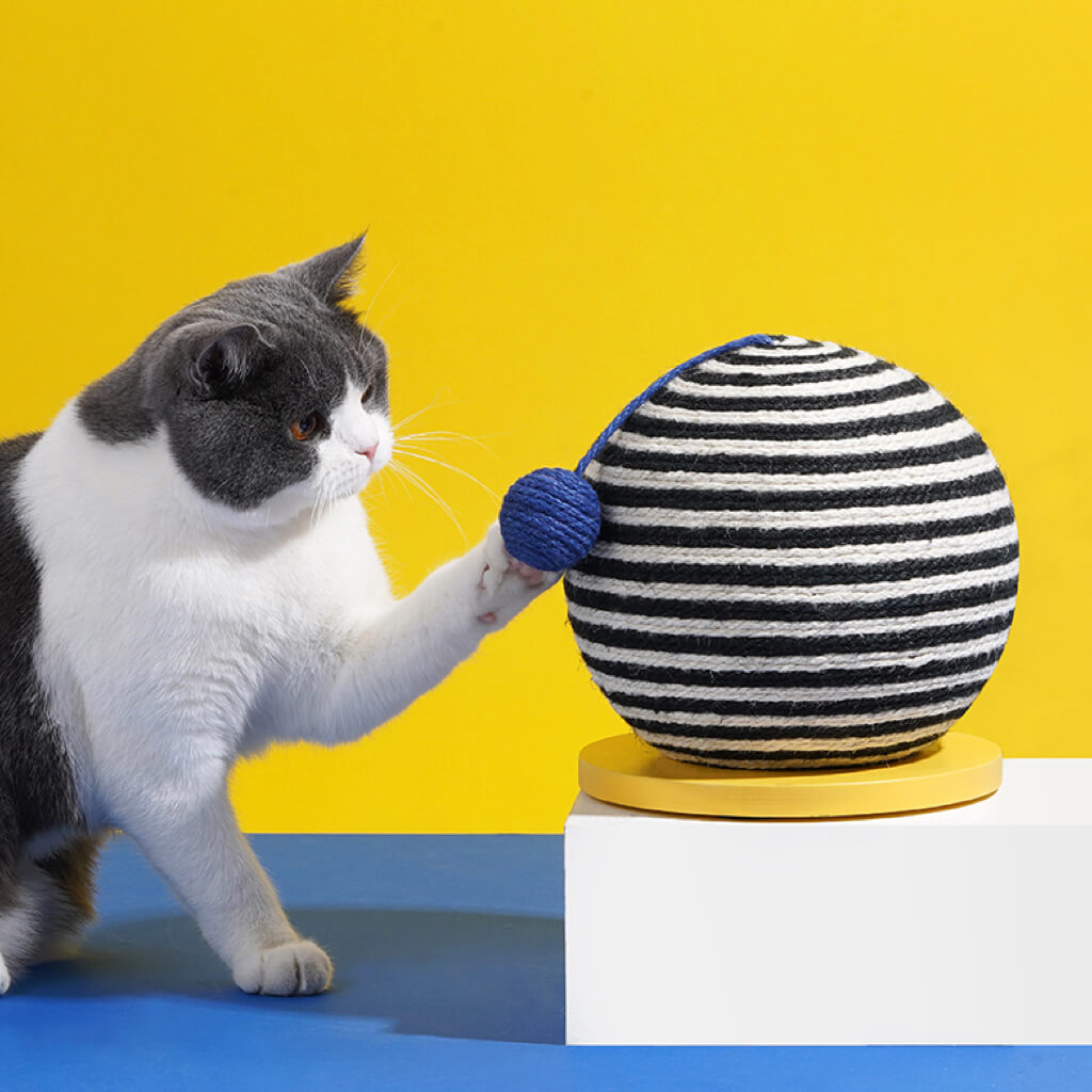 Sisal Cat Scratching Ball - Memphis Striped – Pewos